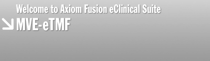 Axiom Fusion eClinical Suite - MVE-etmf - Login